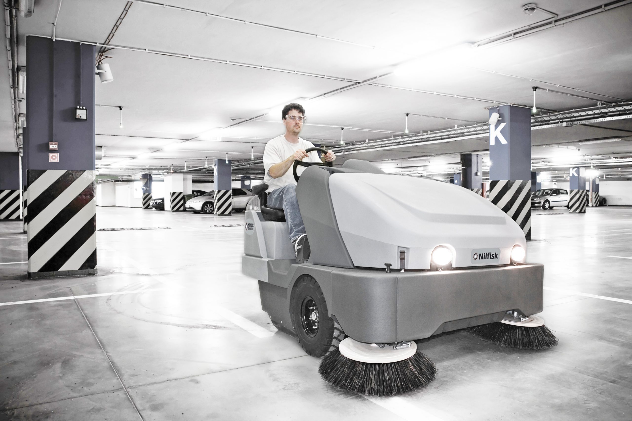 Nilfisk SW8000 Diesel Sweeper - Aspel Cleaning Equipment