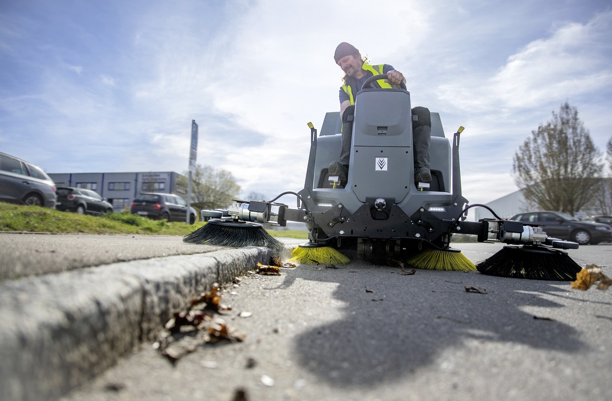 Karcher KM 100/120 R Bp Pack 4SB Ride-on Sweeper - Aspel Cleaning Equipment