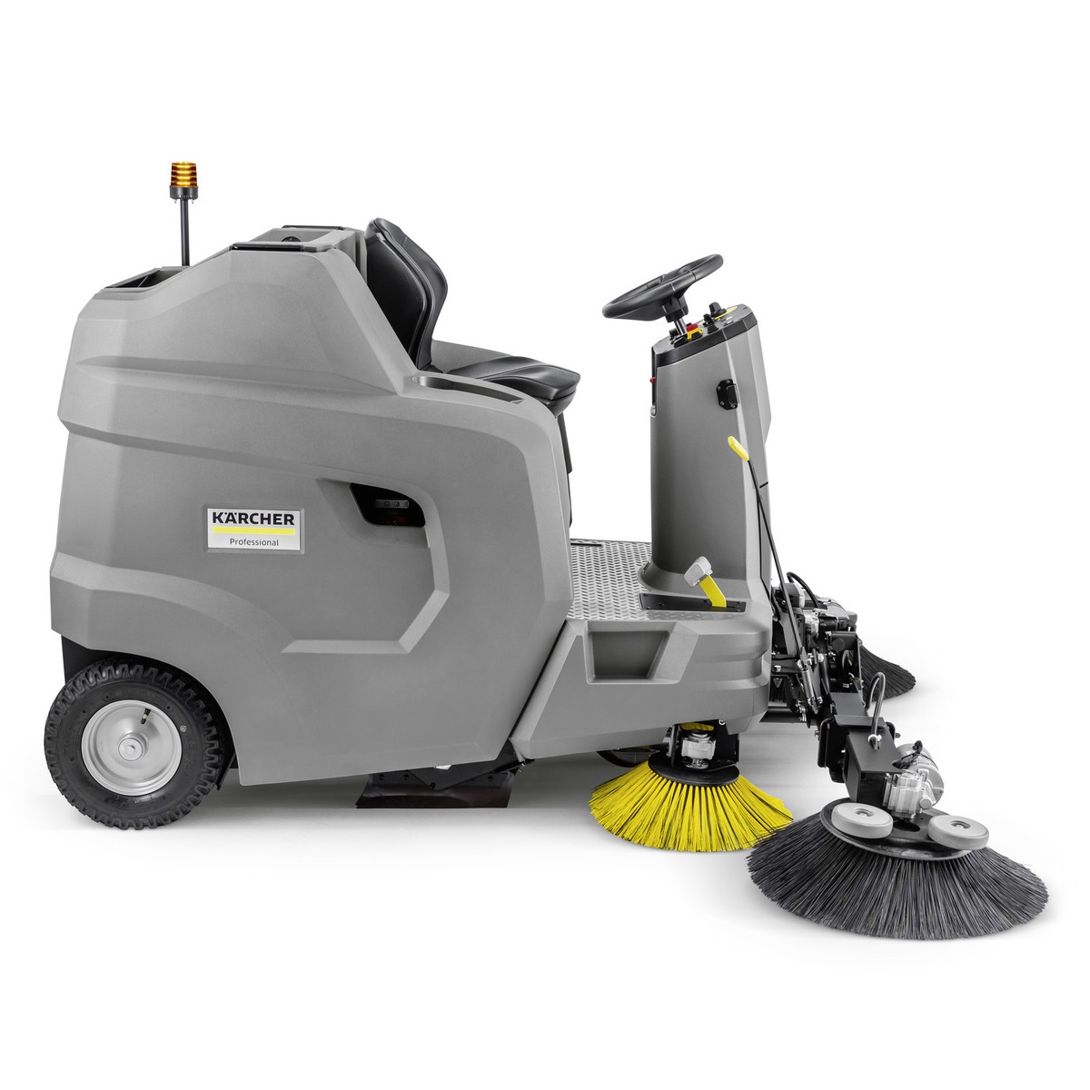 Karcher KM 100/120 R Bp Pack 4SB Ride-on Sweeper - Aspel Cleaning Equipment